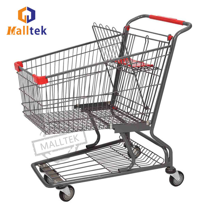 180L Heavy Duty American Supermarket Shopping Trolley Cart Customized ...