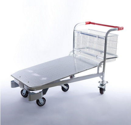 Large Capacity Supermarket Warehouse Logistics Trolley Movable Folding ...