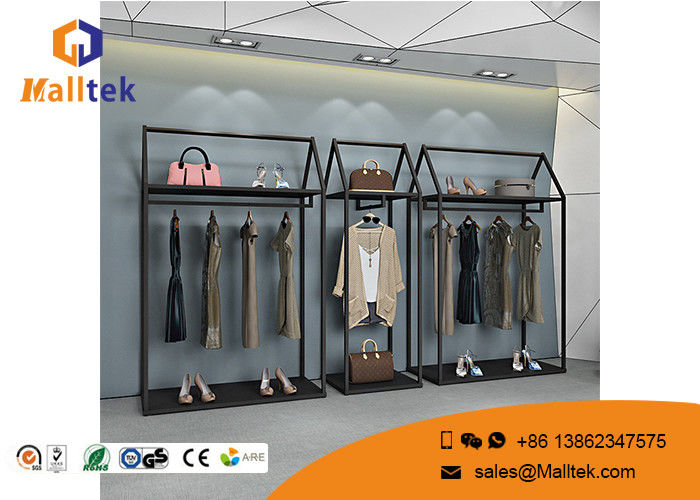 Metal Retail Garment Racks And Displays Wall Mounted Store Decoration