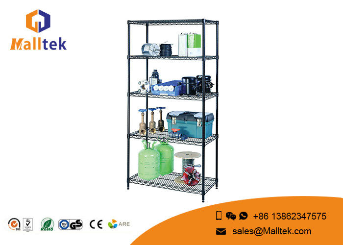 5 Tier Wire Rack Storage Shelves Chrome Plating Easy Dismantle For ...