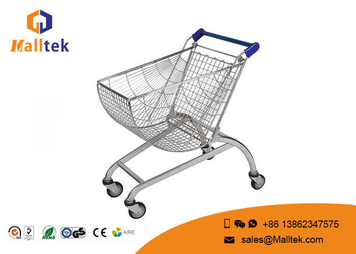 Round Basket Shape Metal Store And Supermarket Shopping Carts With ...
