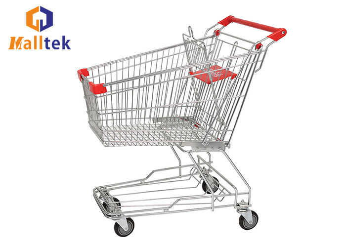 Retail Store 100L Asian Style Supermarket Shopping Trolley , Mini ...