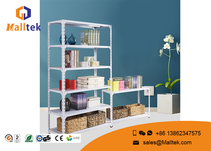 White Boltless Steel Rack Chrome Plated Boltless Metal Shelving Units