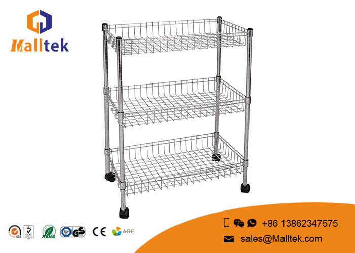 Chrome Plated Customized Wire Rack Shelving For Industrial Warehouse ...