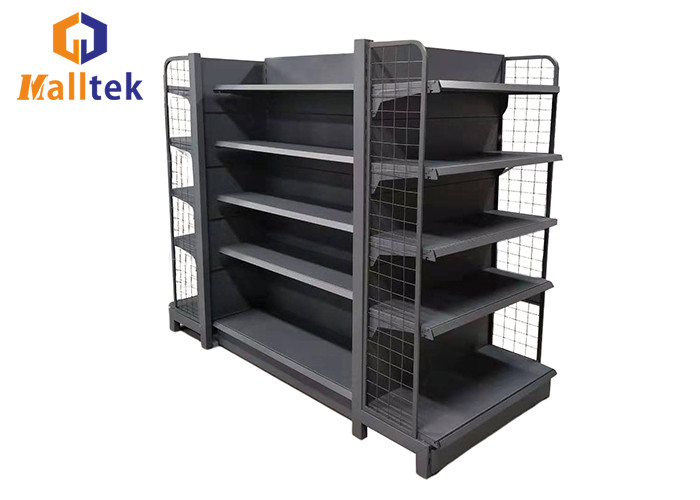 Retail Supermarket Gondola Shelving System Gondola Stand Shelf 5 Layers