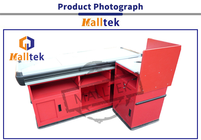 Shopping Mall Cash Register Display Counter Bright Color For Restaurant