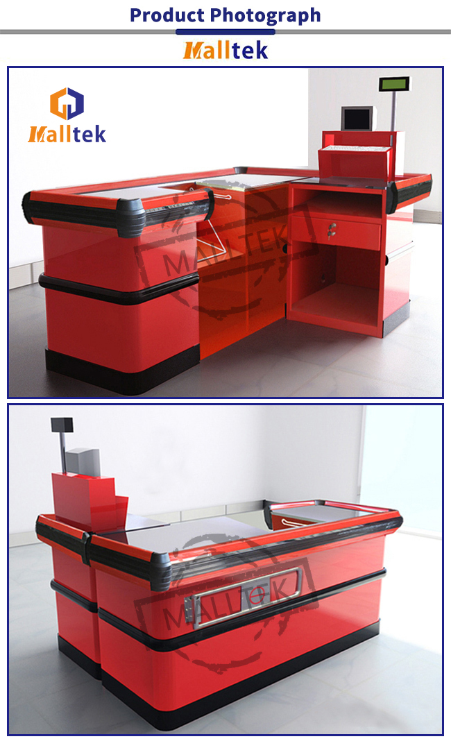 Orange Supermarket Checkout Counter Safety Double Side Eco - Friendly