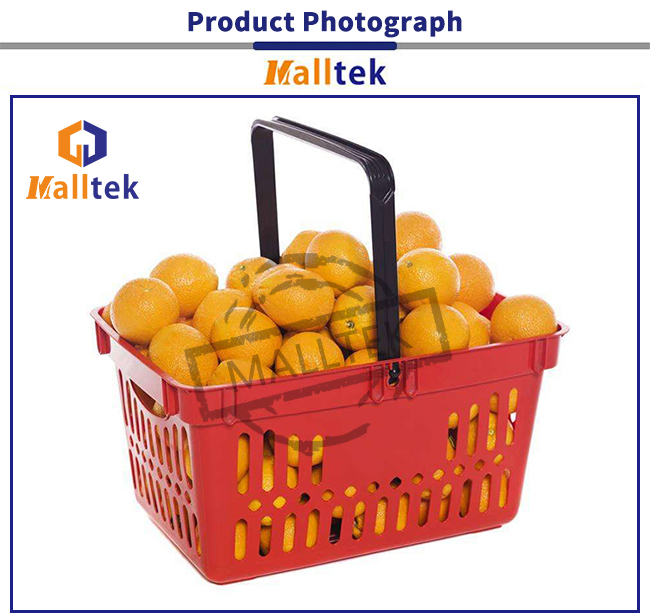 Eco - Friendly Supermarket Shopping Basket Plastic Grocery Hand Baskets