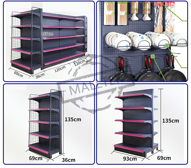 Adjustable Layer Retail Gondola Shelving Gondola Display Rack ...
