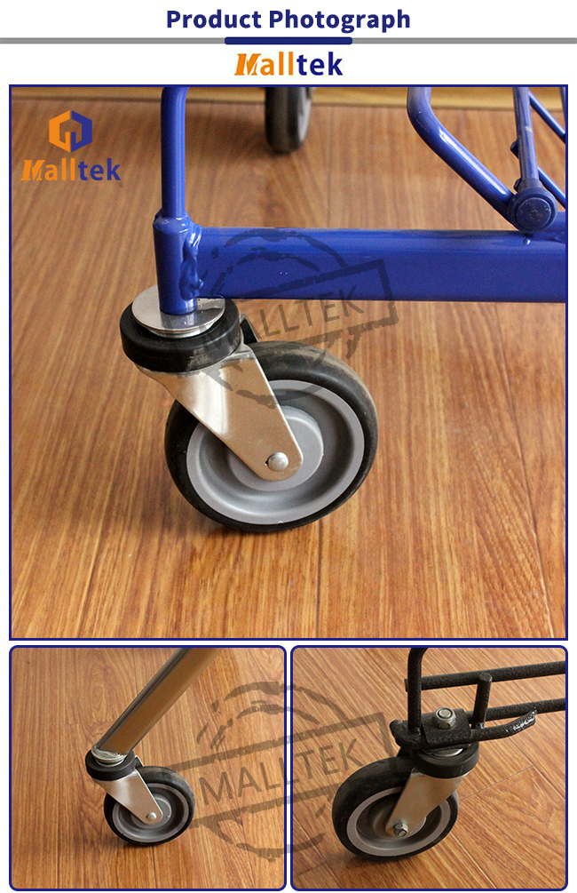 Long Way 4 5 Inch Double Ball Bearing TPR Shopping Trolley Caster Wheels