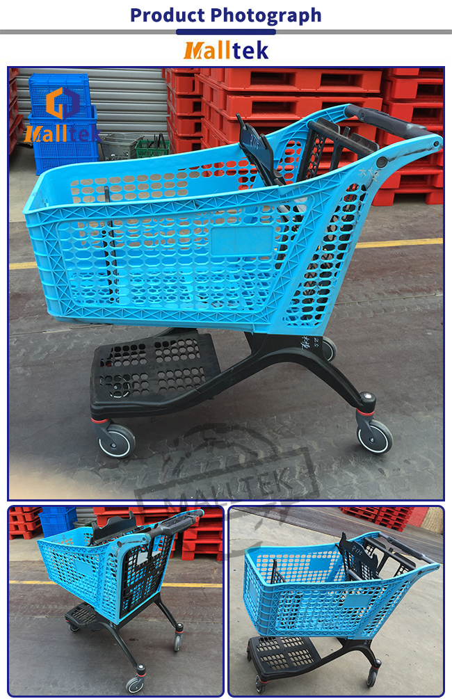 Portable Plastic Hand Supermarket Shopping Trolley Smart Cart Shopping ...