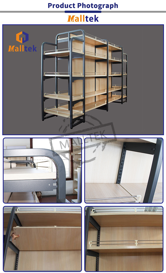 Commercial Wood Display Rack Wooden Shop Shelving For Shoping Mall
