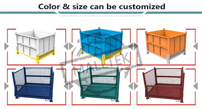 Industrial Stackable Pallet Cages Steel Stacking Pallets High Loading ...