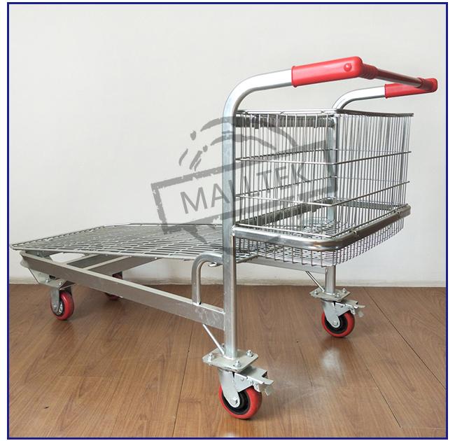 Supermarket Warehouse Logistics Trolley Movable Folding For ...