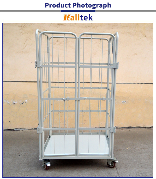 Roll Container Large Supermarket Trolley , Durable Warehouse Storage ...