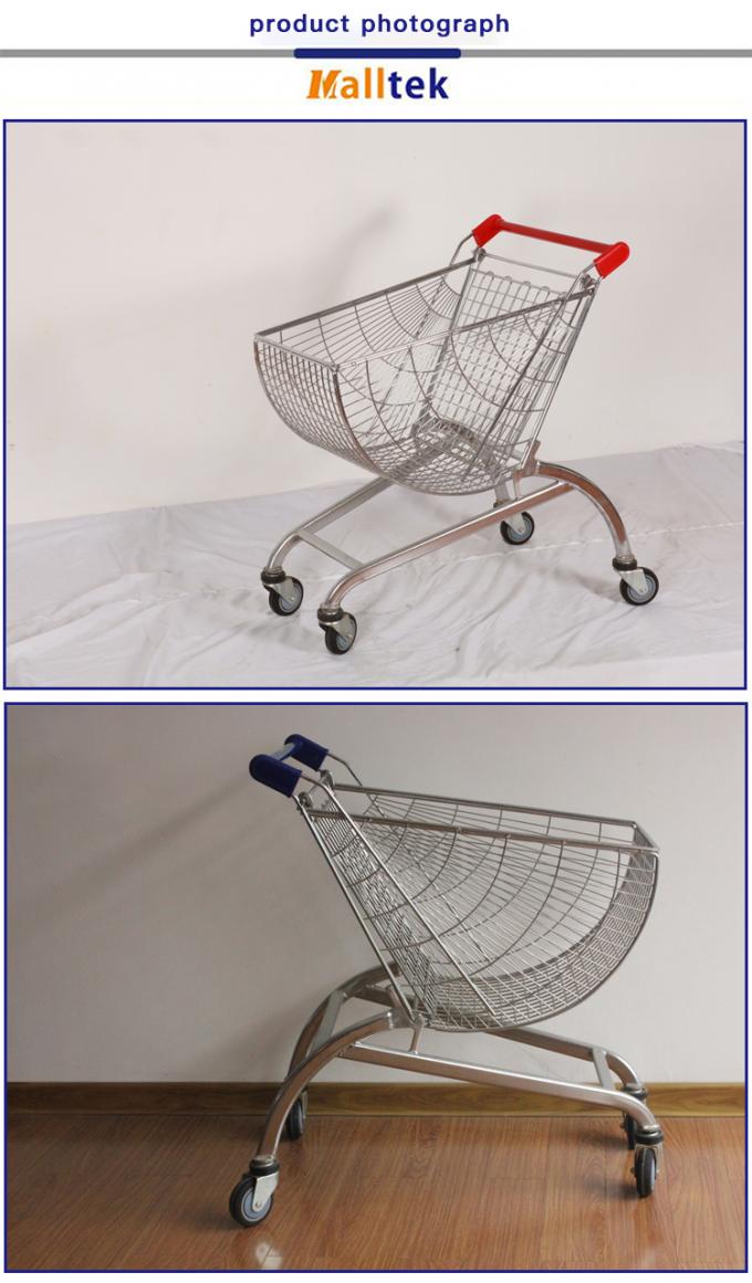 Round Basket Shape Metal Store And Supermarket Shopping Carts With ...