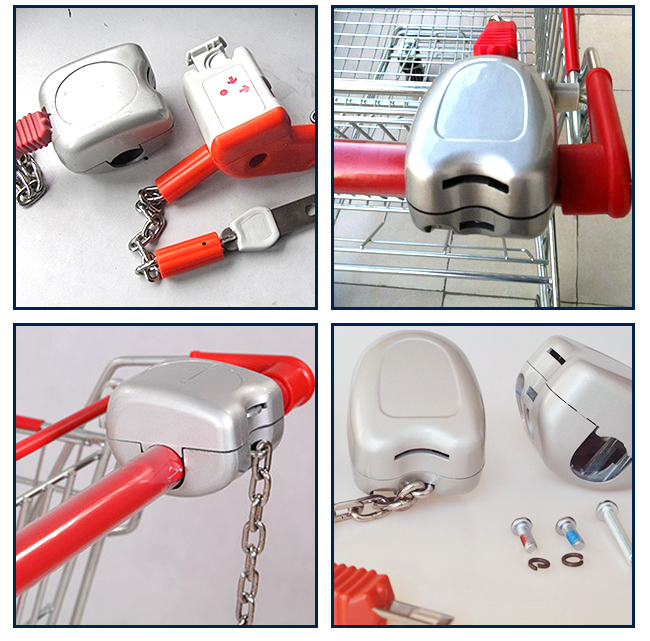 27mm Handle Supermarket Shopping Cart Coin Lock