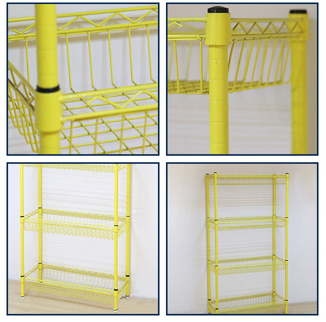 120kgs/Layer Chrome Plated Metal Wire Display Rack ODM