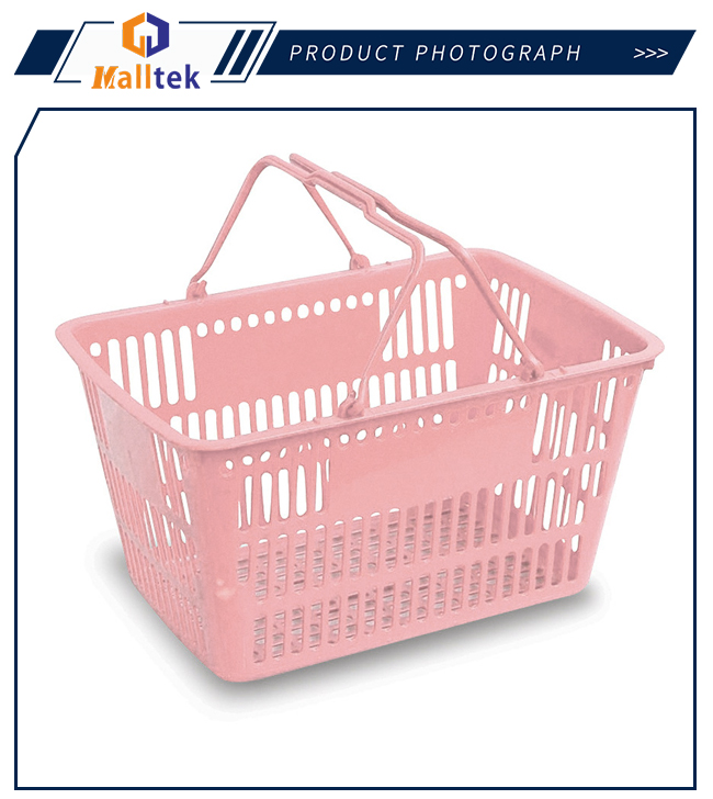 Versatile Folded Grasps Grocery Hand Basket For Hypermarket