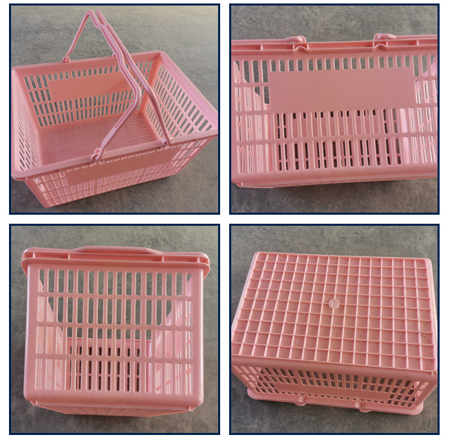 Versatile Folded Grasps Grocery Hand Basket For Hypermarket