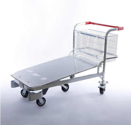 Large Capacity Supermarket Warehouse Logistics Trolley Movable Folding ...