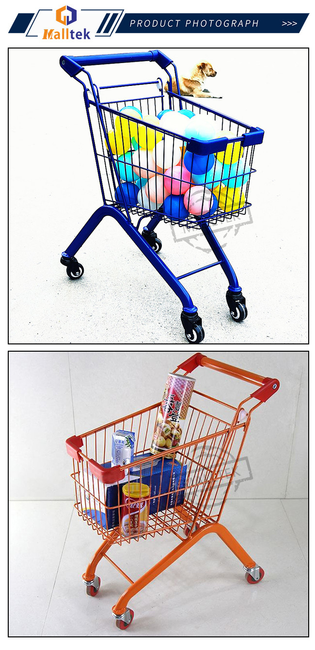 Fashion Supermarket Mini Toy Shopping Trolley 50KG Loading
